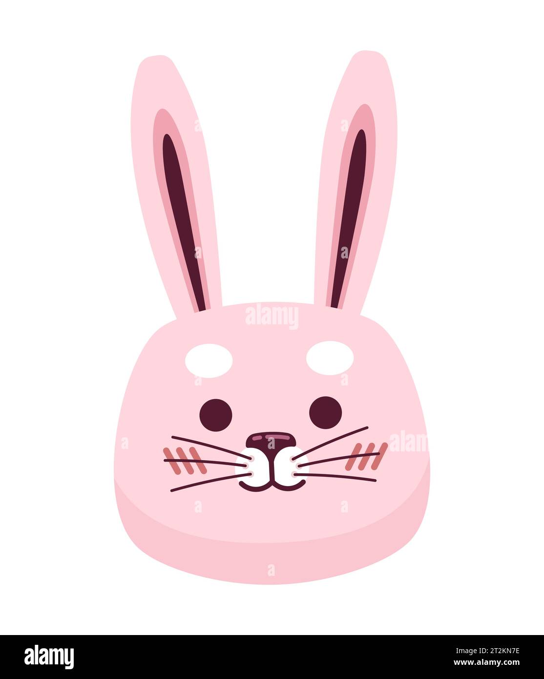 Easter bunny pink 2D cartoon character Stock Vector Image & Art - Alamy