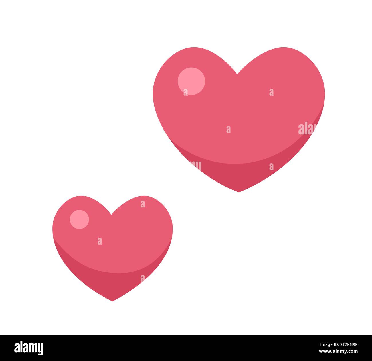 Adoration red hearts 2D cartoon object Stock Vector Image & Art - Alamy