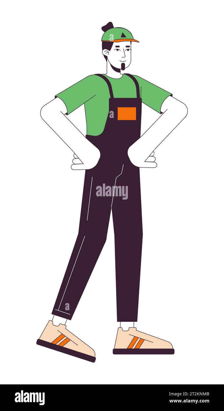 Warehouse worker standing full body Stock Vector Images - Alamy