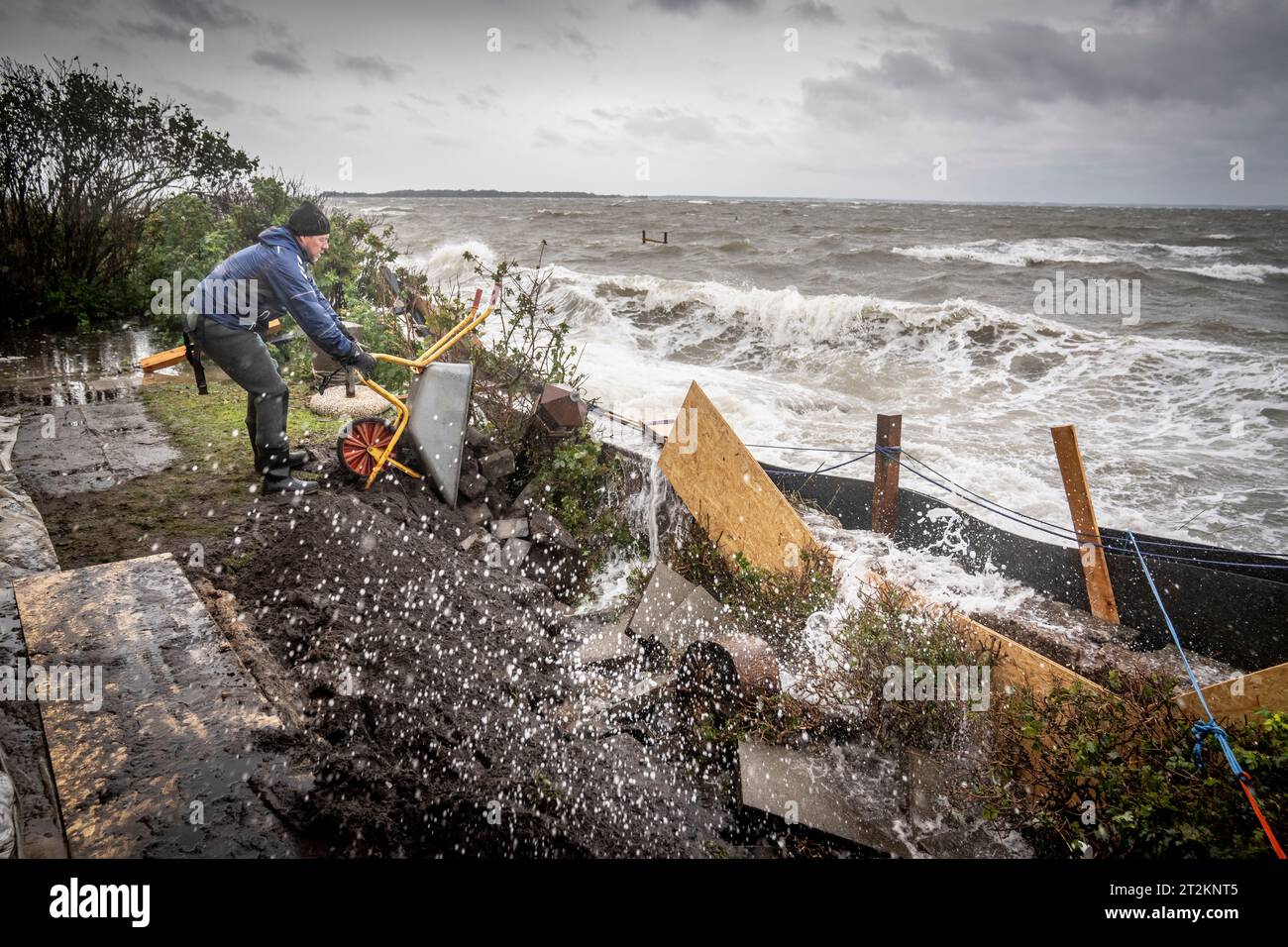 Denmark, October 20 2023. Morten Falkenby Skytte works at his summer ...