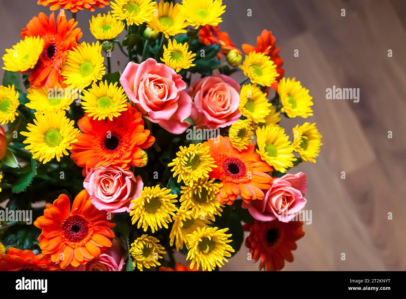Composition of bright beautiful fresh flowers Stock Photo - Alamy