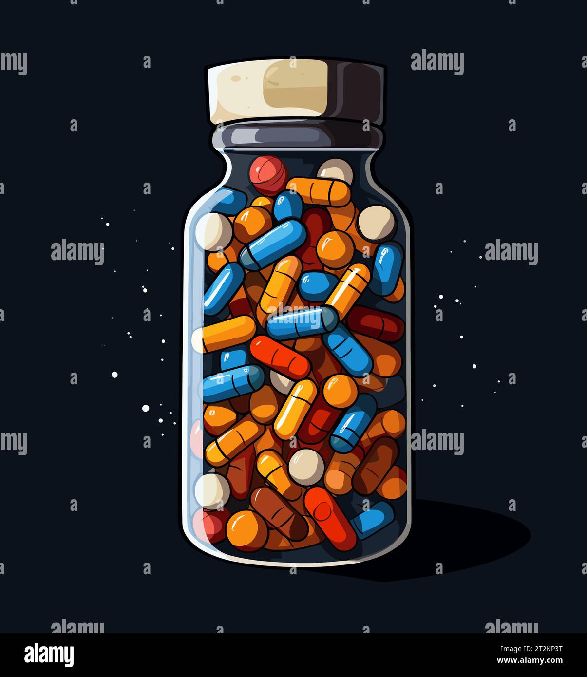 Dark background with pills Stock Vector Image & Art - Alamy