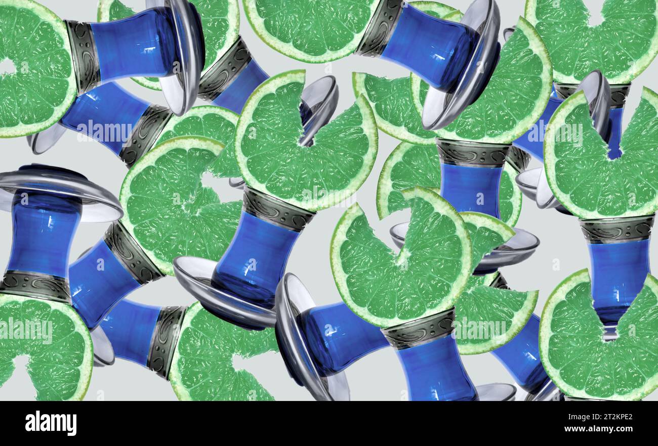 Creative abstract collage pattern wallpaper is created using one ...