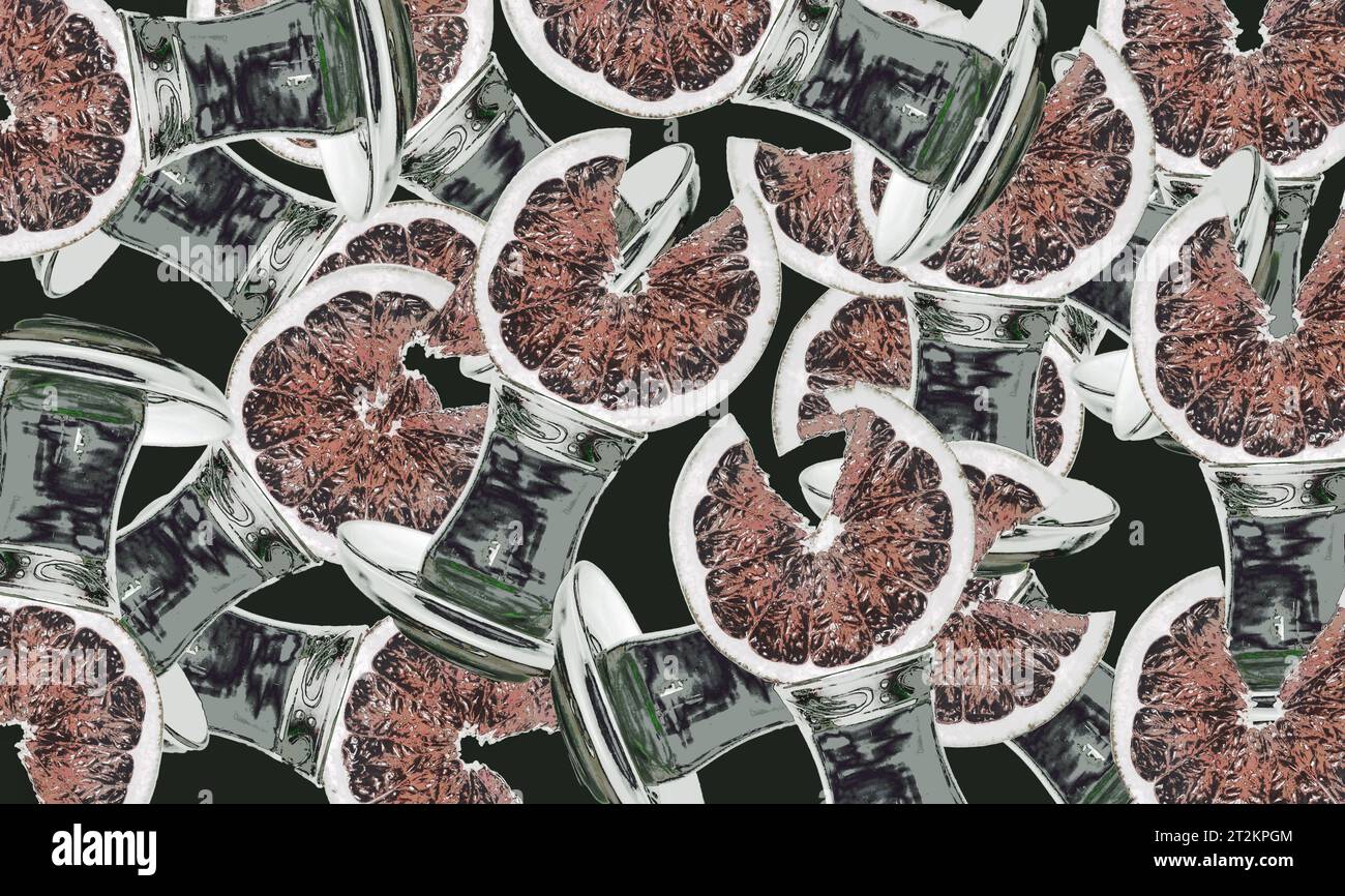 Creative abstract collage pattern wallpaper is created using one ...