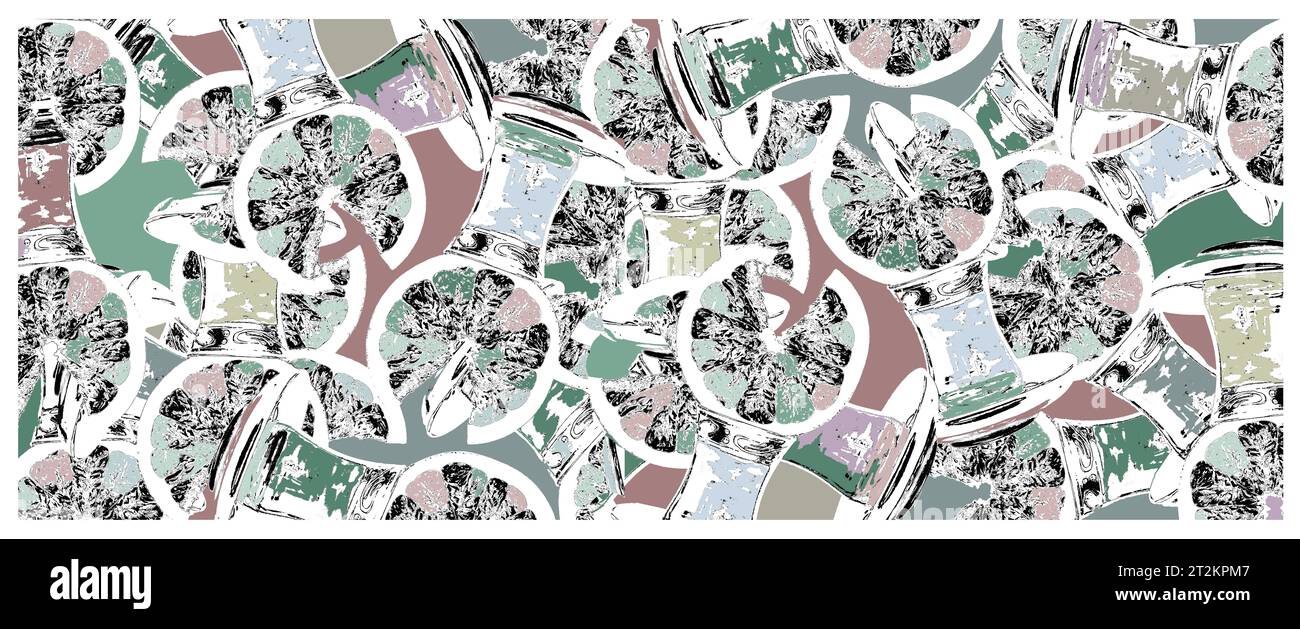 Abstract, playful, colorful collage pattern wallpaper, created using ...