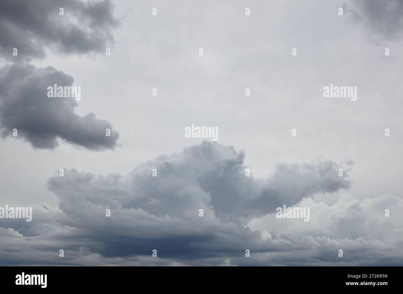 Dramatic dark clouds before rainy. Beautiful cloudscape over horizon ...