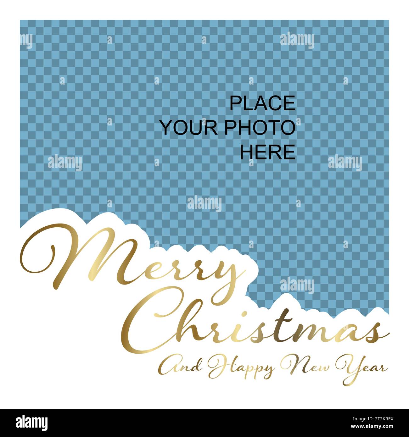 Shiny frame layout template with place for your photo. Simple Christmas ...