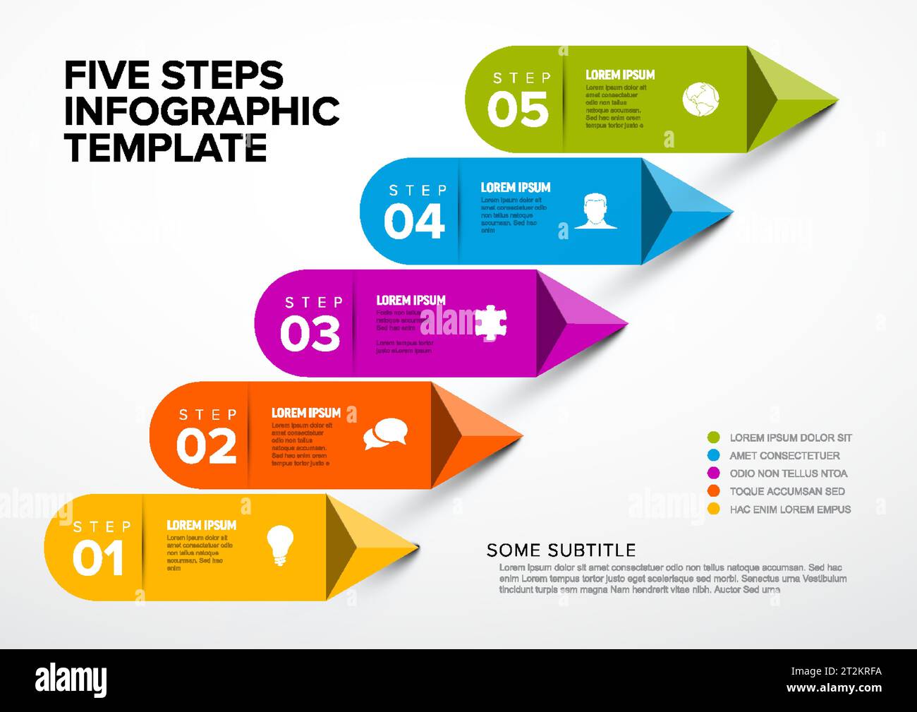 Vector multipurpose Infographic template with title and six steps items ...