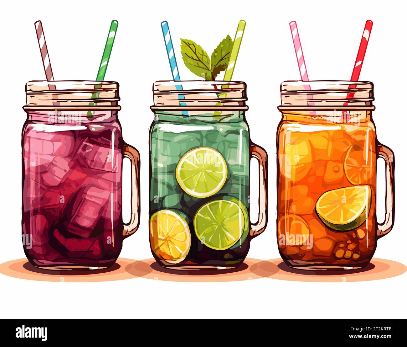 Varied drinks in jars Stock Vector Image & Art - Alamy