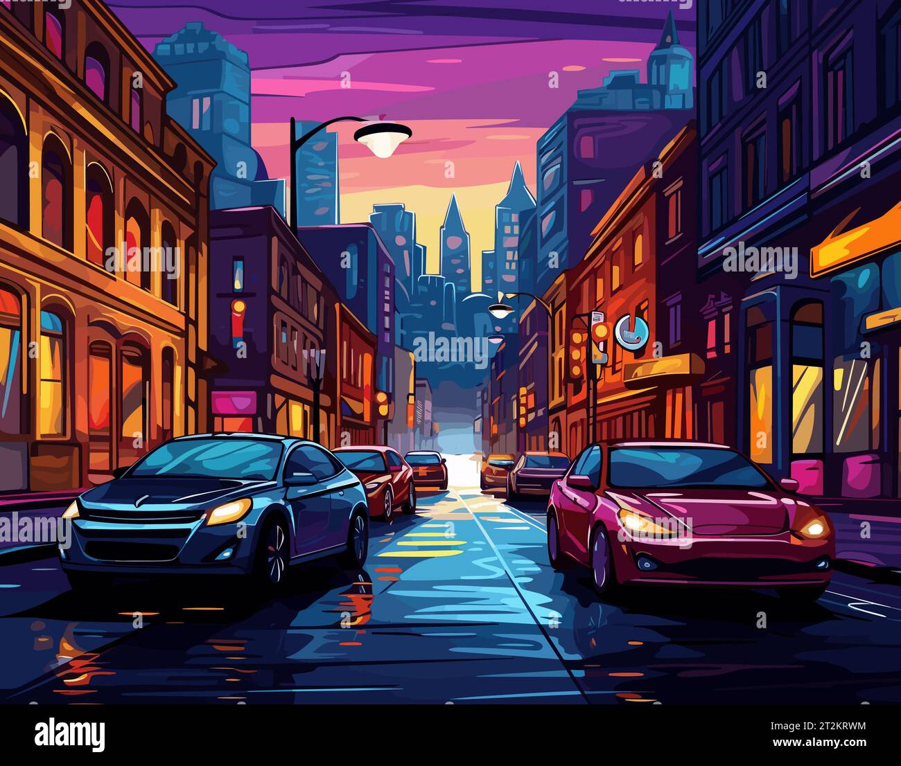 Cartoon City Street At Night Ghetto Cartoon Background By Cartoonsco