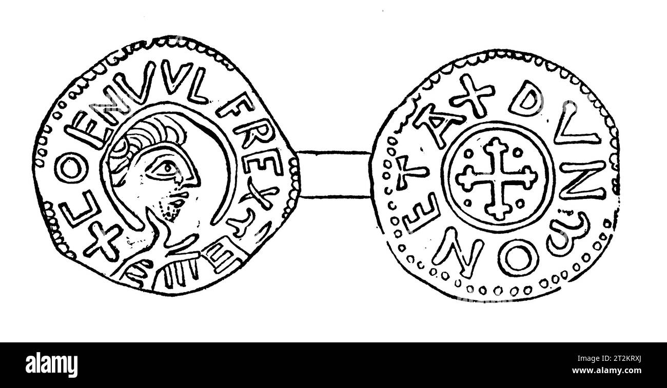 Anglo saxon coin Black and White Stock Photos & Images - Alamy