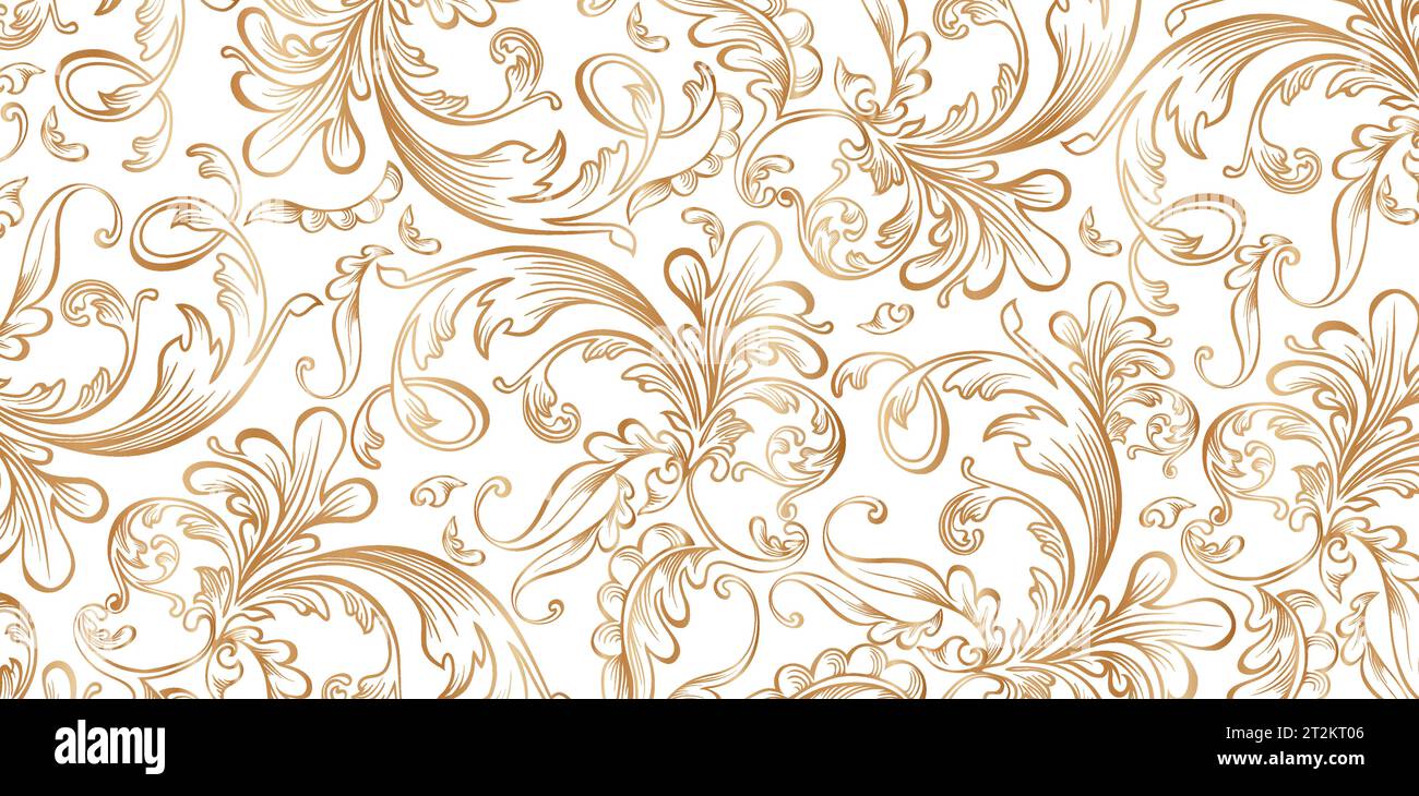 vintage ornamental design with abstract floral design isolated white ...