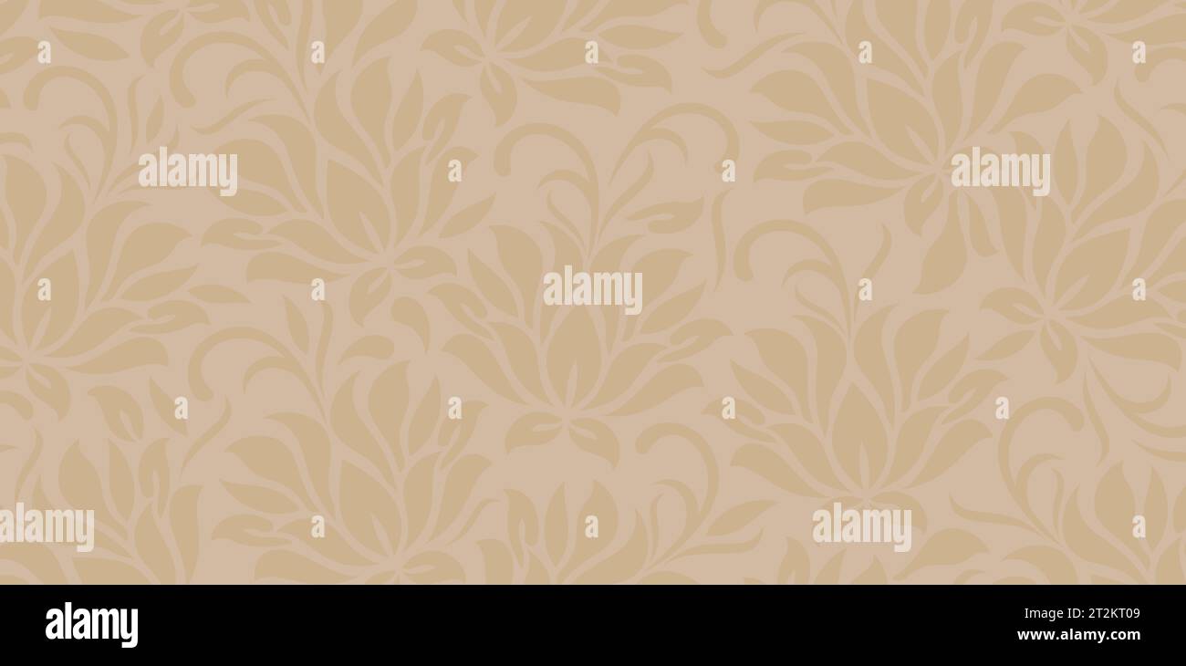 Vector illustration Seamless floral patterns flower peony Beige ...