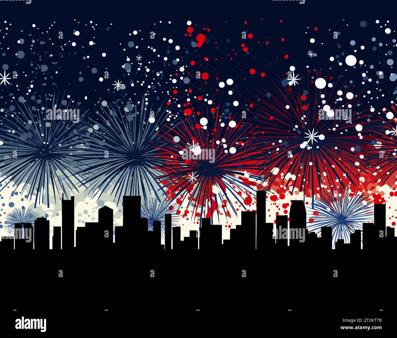 Night Sky with Fireworks Stock Vector Image & Art - Alamy
