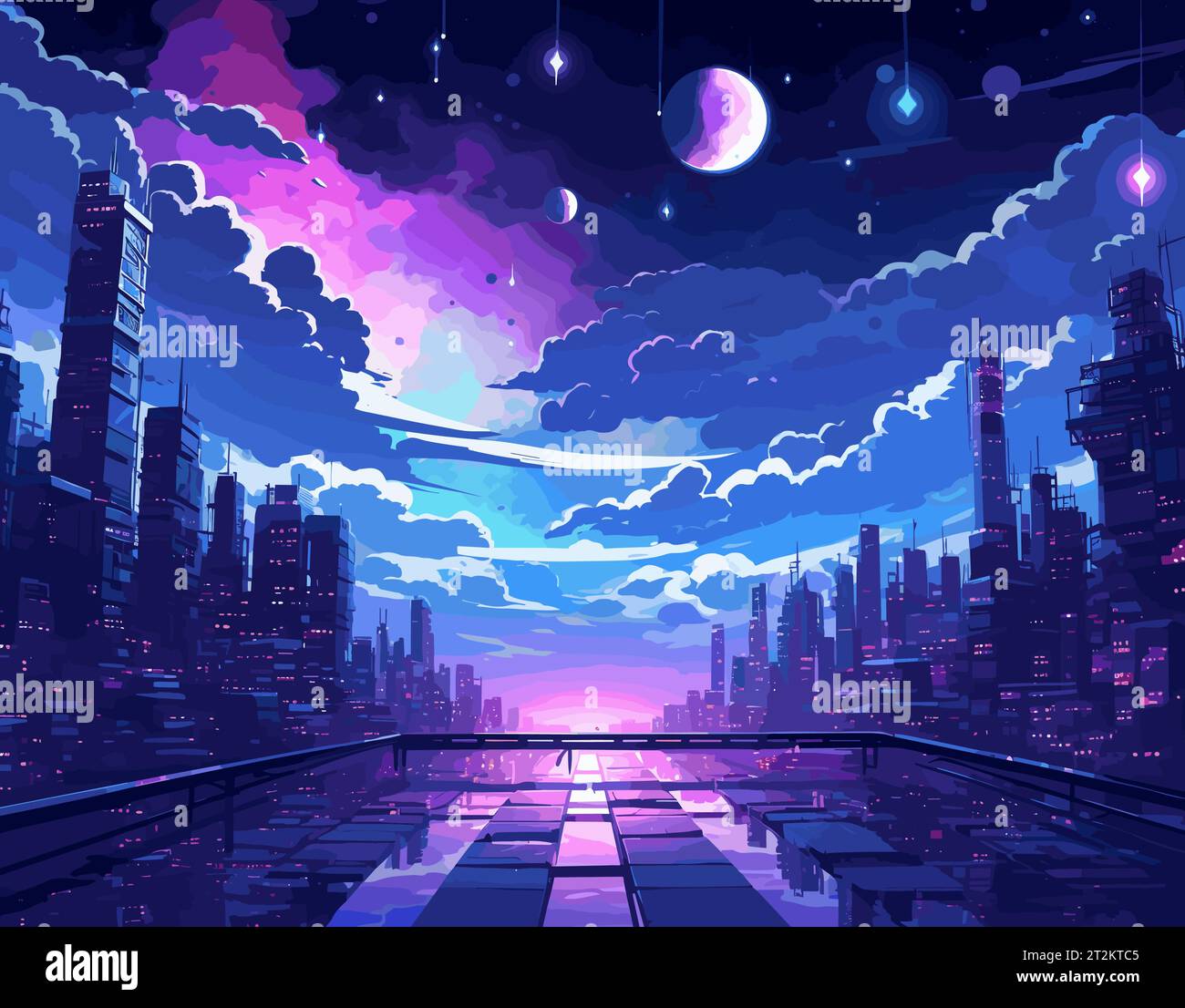 Vector moons Stock Vector Images - Alamy