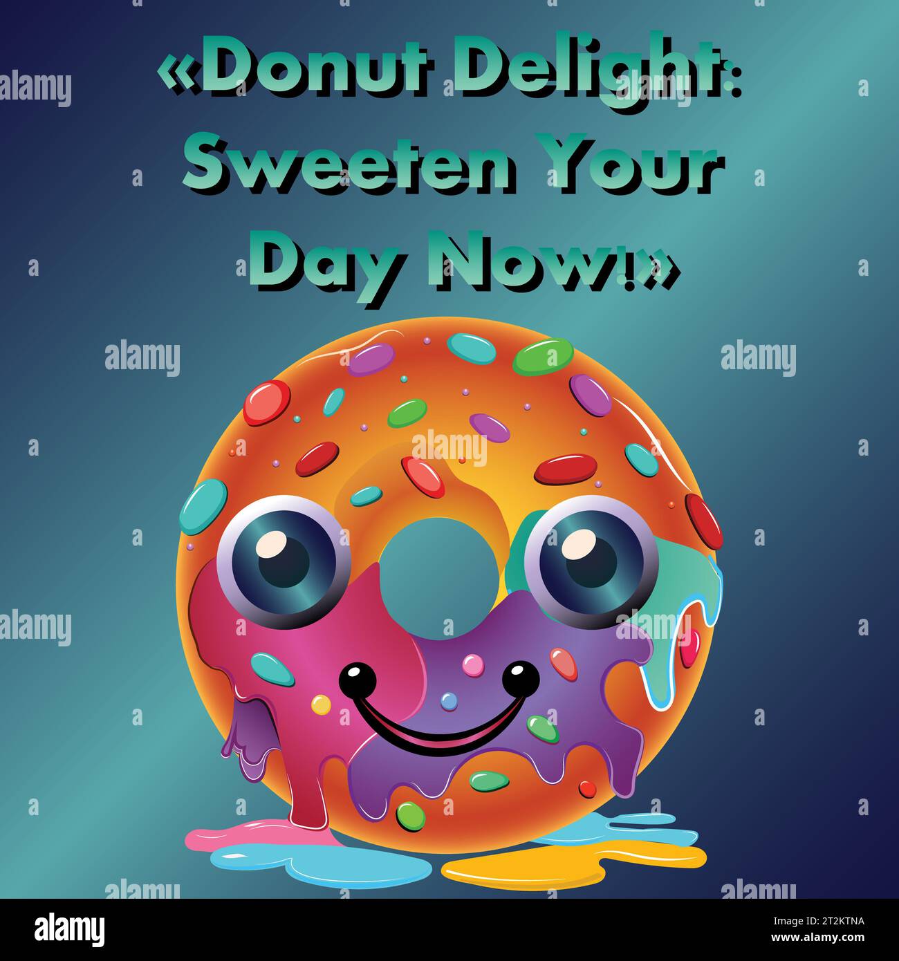 Embrace the ultimate temptation with this vibrant, mouthwatering donut ...