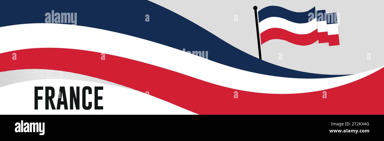 France happy National day celebration banner vector illustration Stock ...