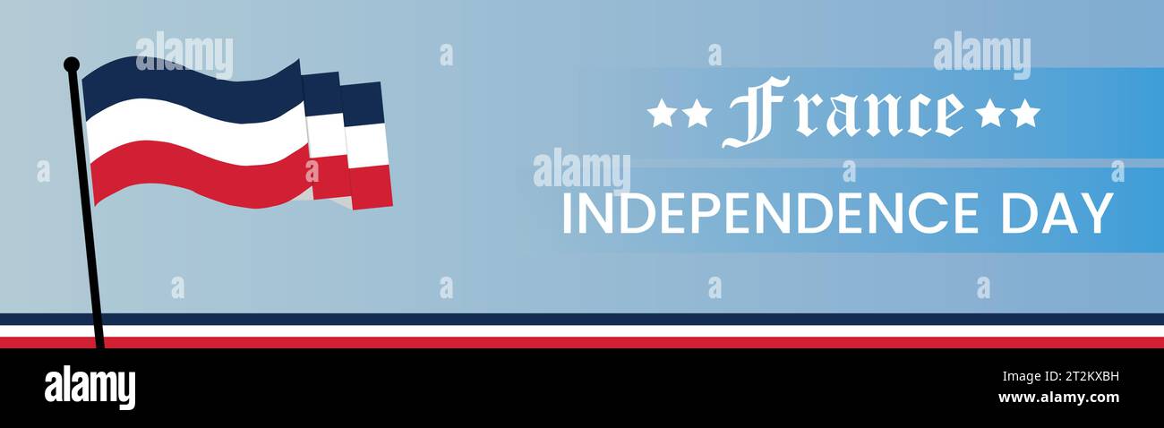 France happy National day celebration banner vector illustration Stock ...
