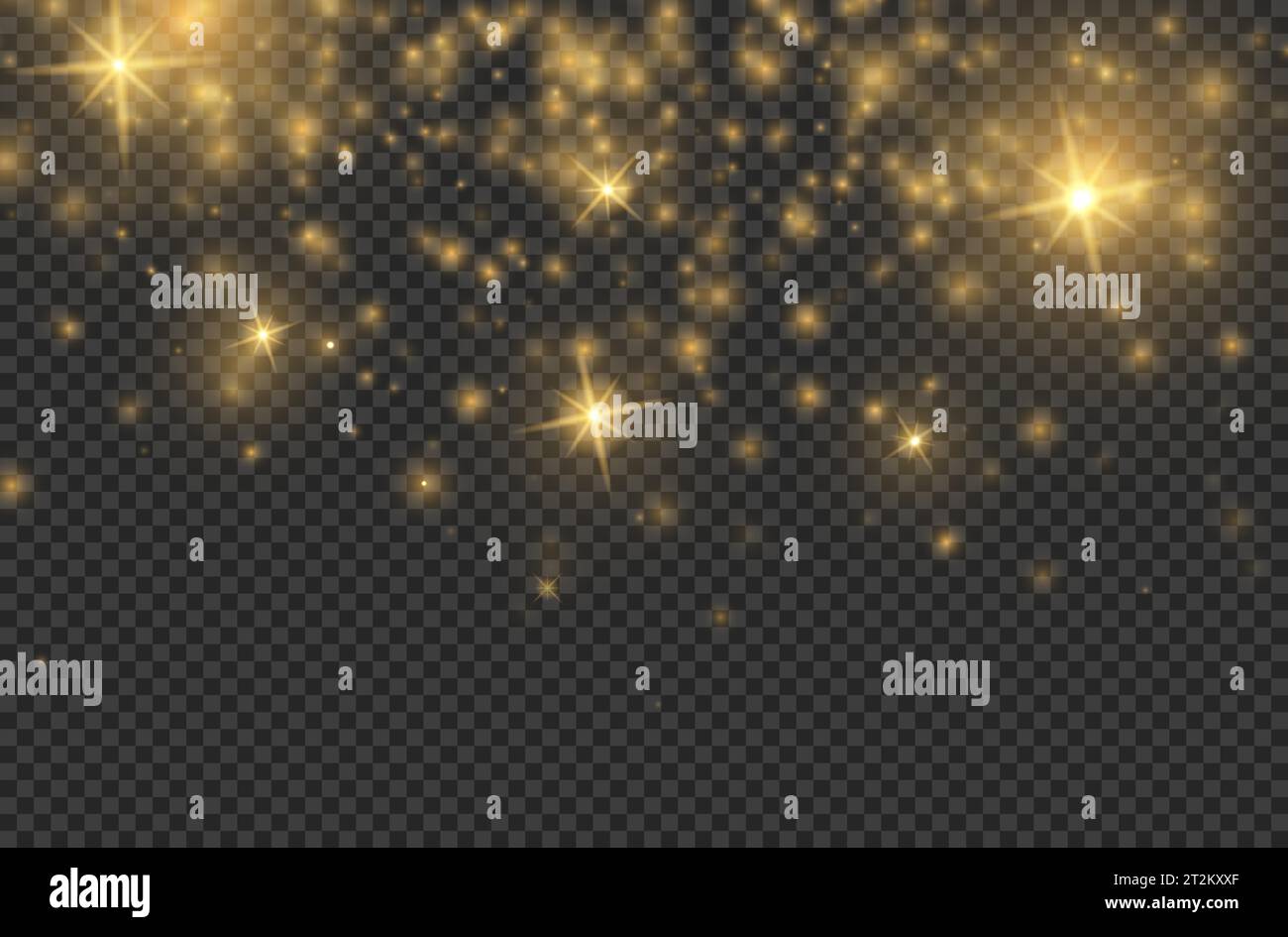 Stardust. Christmas glowing dust background. Light effect of golden ...