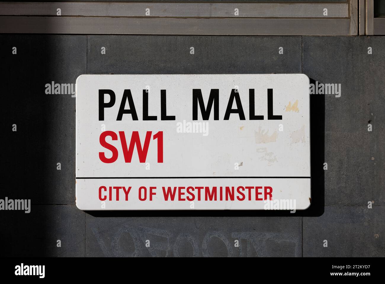 Pall Mall road sign, SW1, City of Westminster, London Stock Photo - Alamy