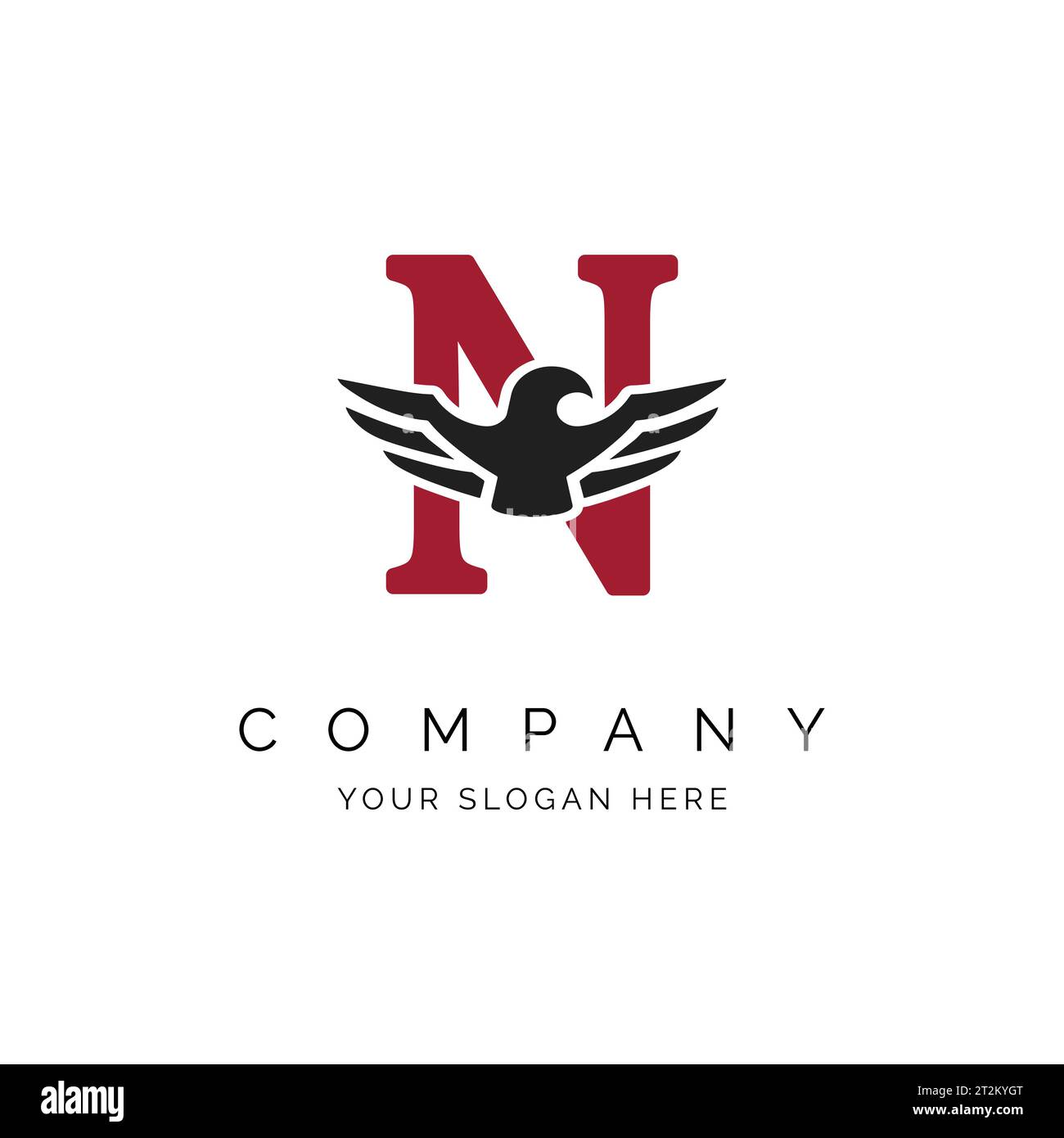 N Letter Logo, Eagle wings logo, Falcon Logo Template vector ...