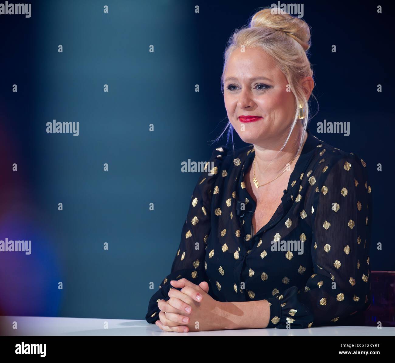 RTBF Maureen Louys pictured during the recording of the 'Grand Prime ...