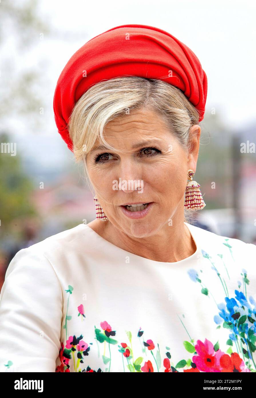 Queen Maxima of The Netherlands at the Horti-Demo centrum in ...