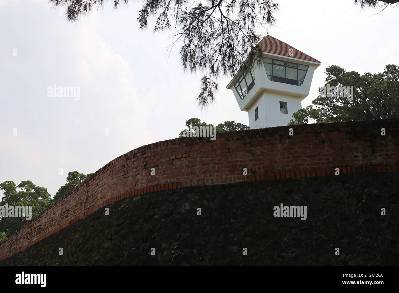 Tainan City, Taiwan, September 15, 2023.Observation deck of Anping Fort ...