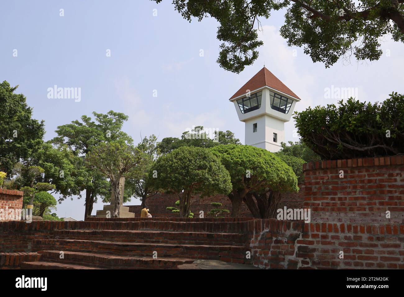 Tainan City, Taiwan, September 15, 2023.Observation deck of Anping Fort ...