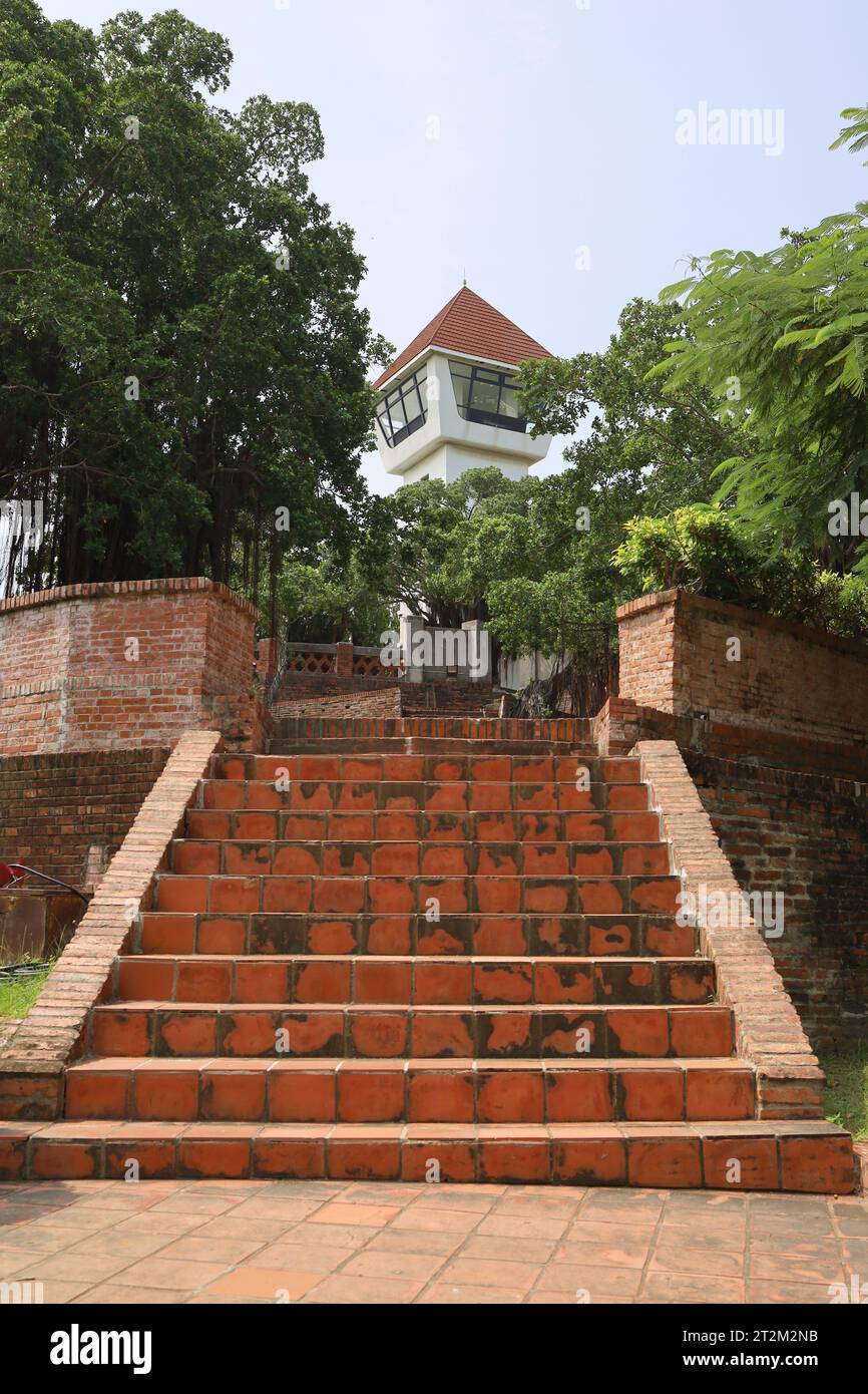 Tainan City, Taiwan, September 15, 2023.Observation deck of Anping Fort ...
