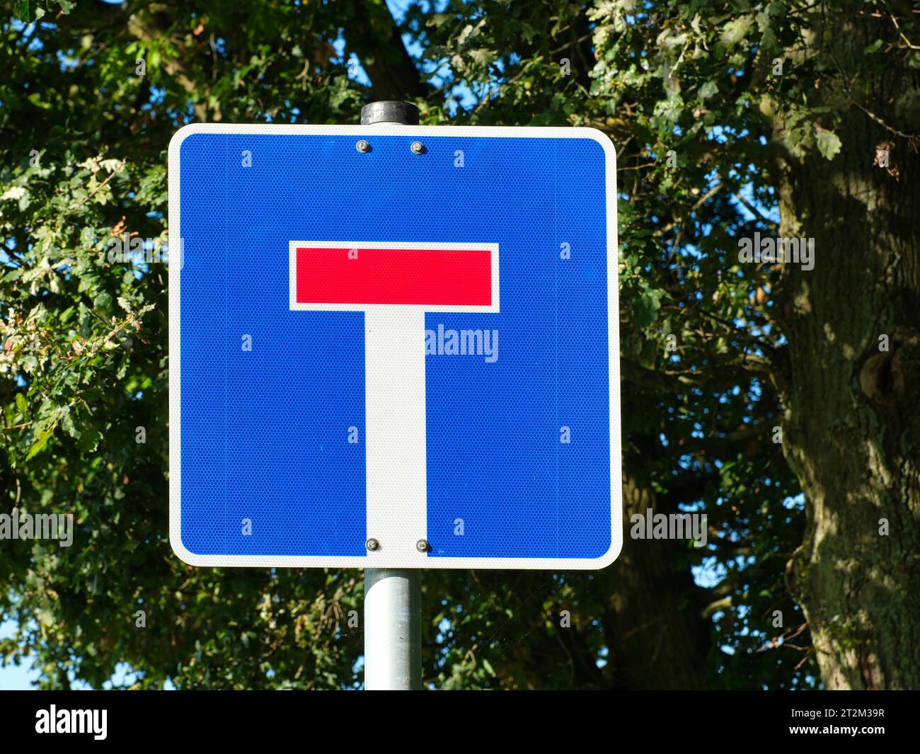 Sign with symbol dead end, North Rhine-Westphalia, Germany Stock Photo ...