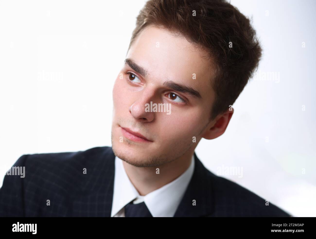 Businessman big facial portrait man single face Stock Photo - Alamy