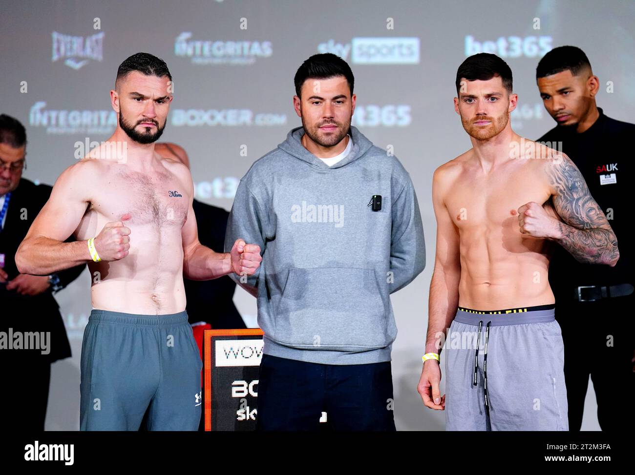 BOXXER CEO Ben Shalom stands in the middle of Louis Greene (left) and ...