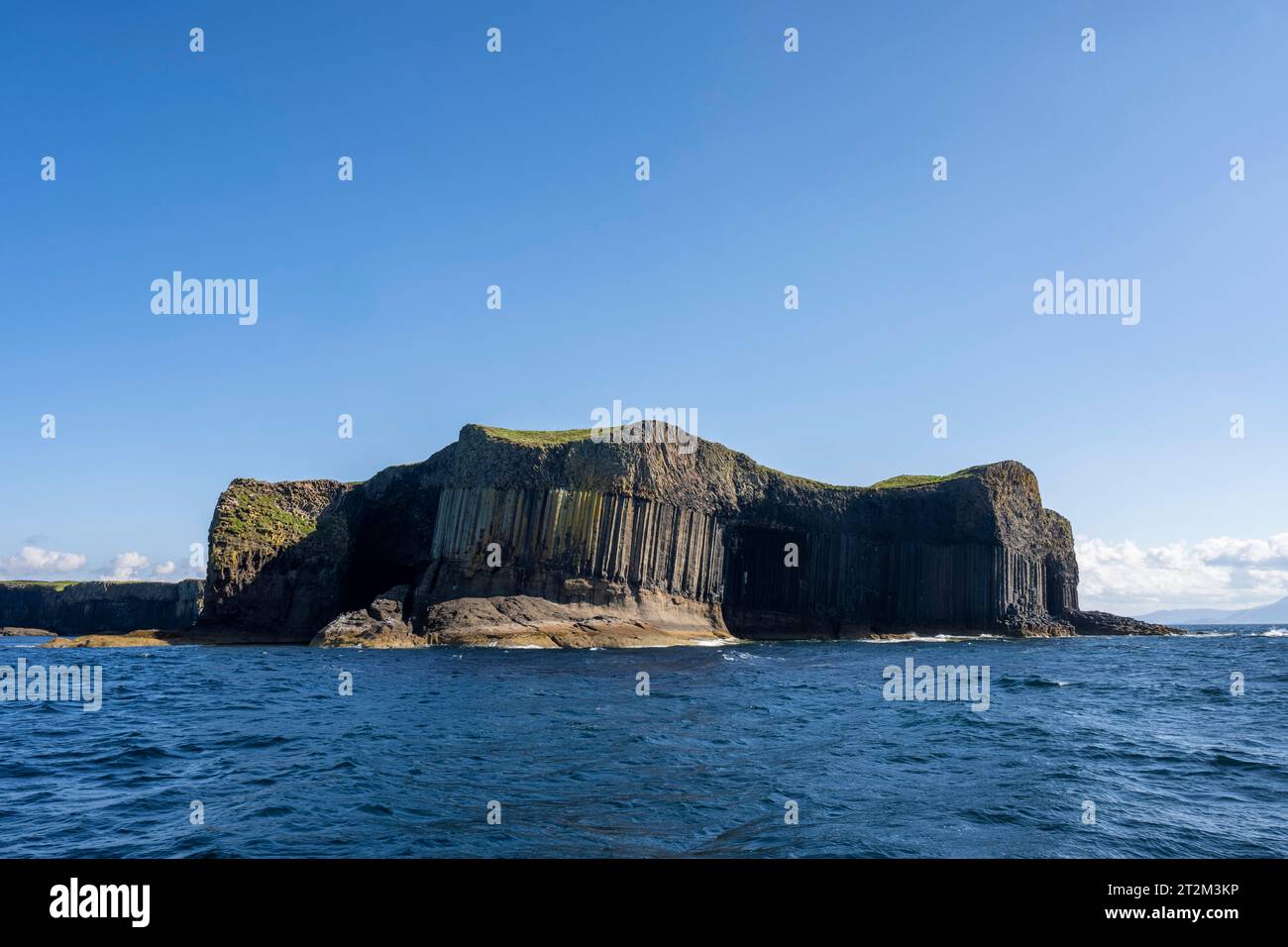 The uninhabited rocky island of Staffa, with its striking basalt ...