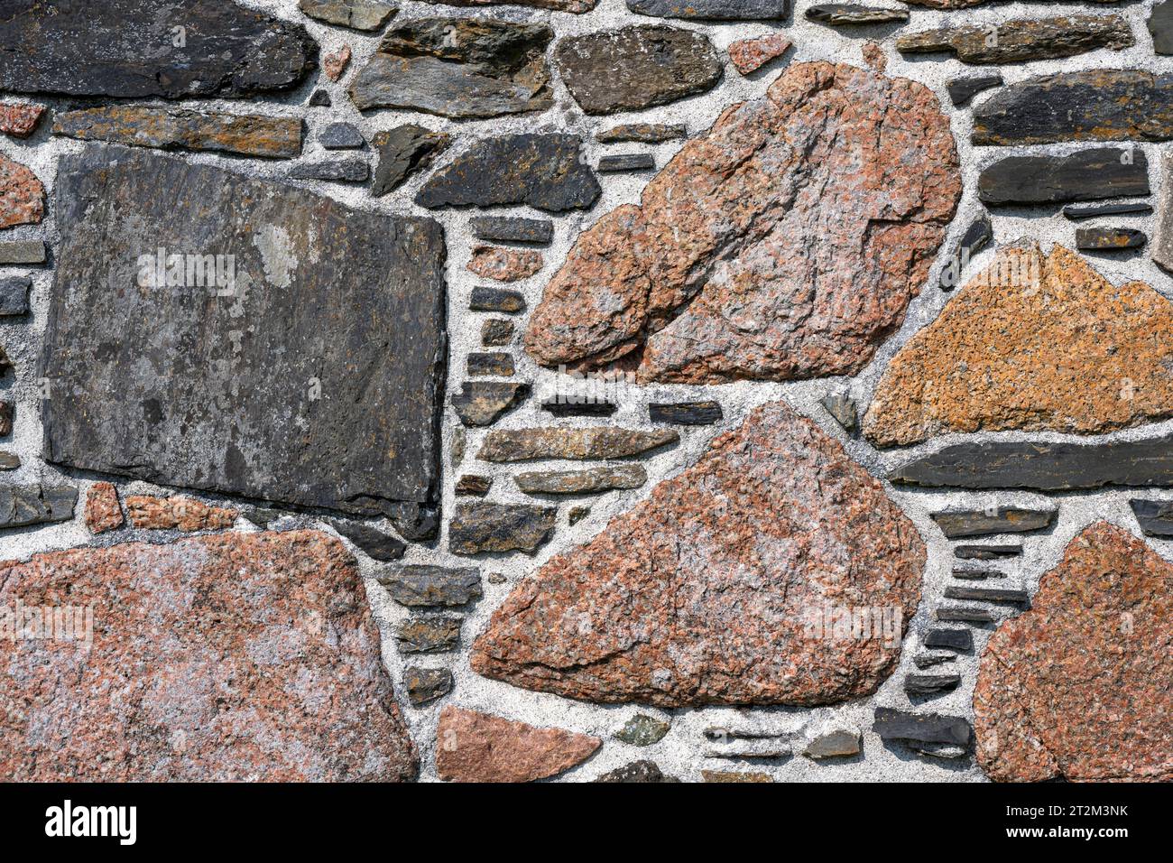 Ross of Mull Granite and Basalt Wall Stones, Format Filling, Background ...
