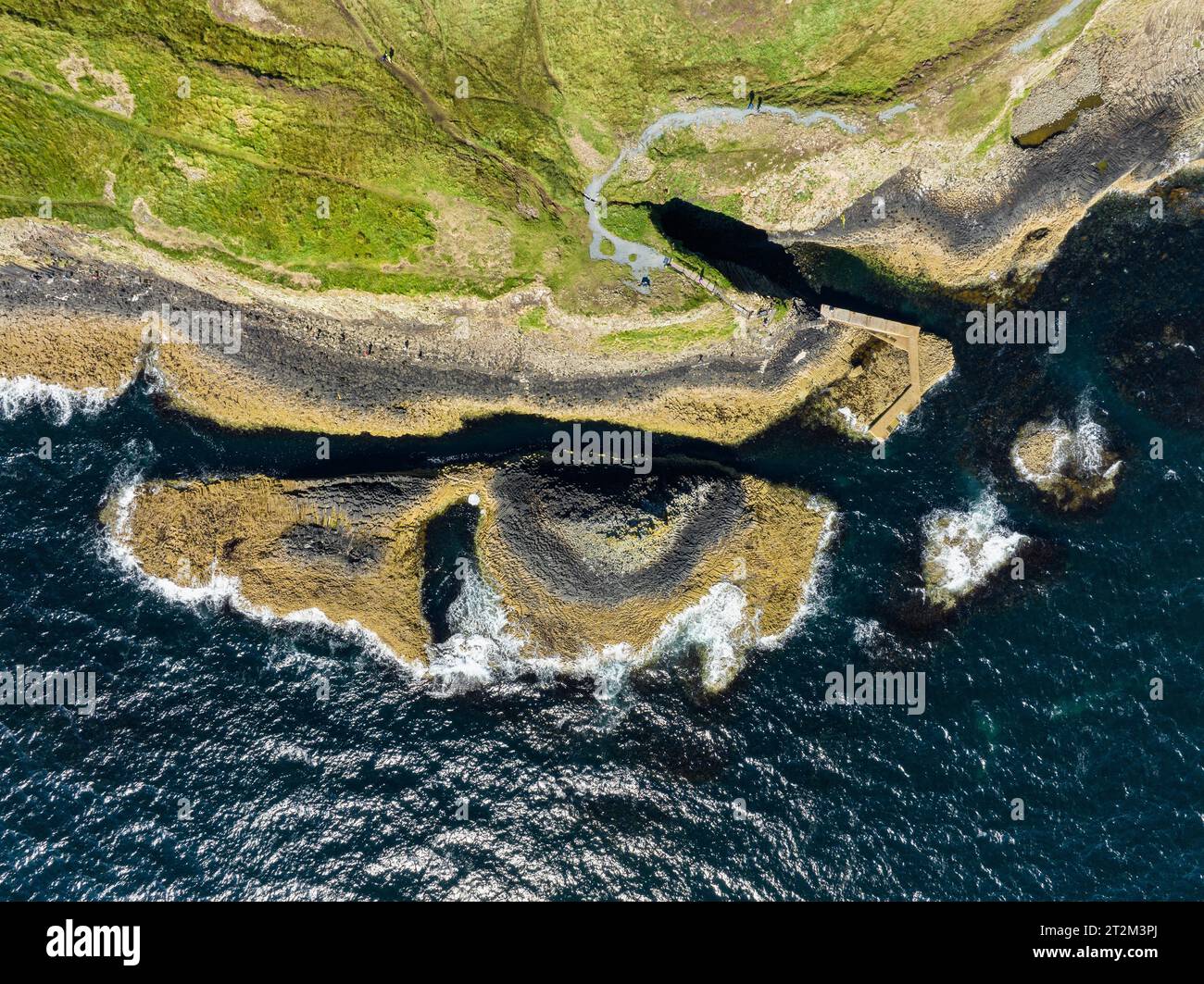 Aerial view, top down view of the south-eastern part of the uninhabited ...