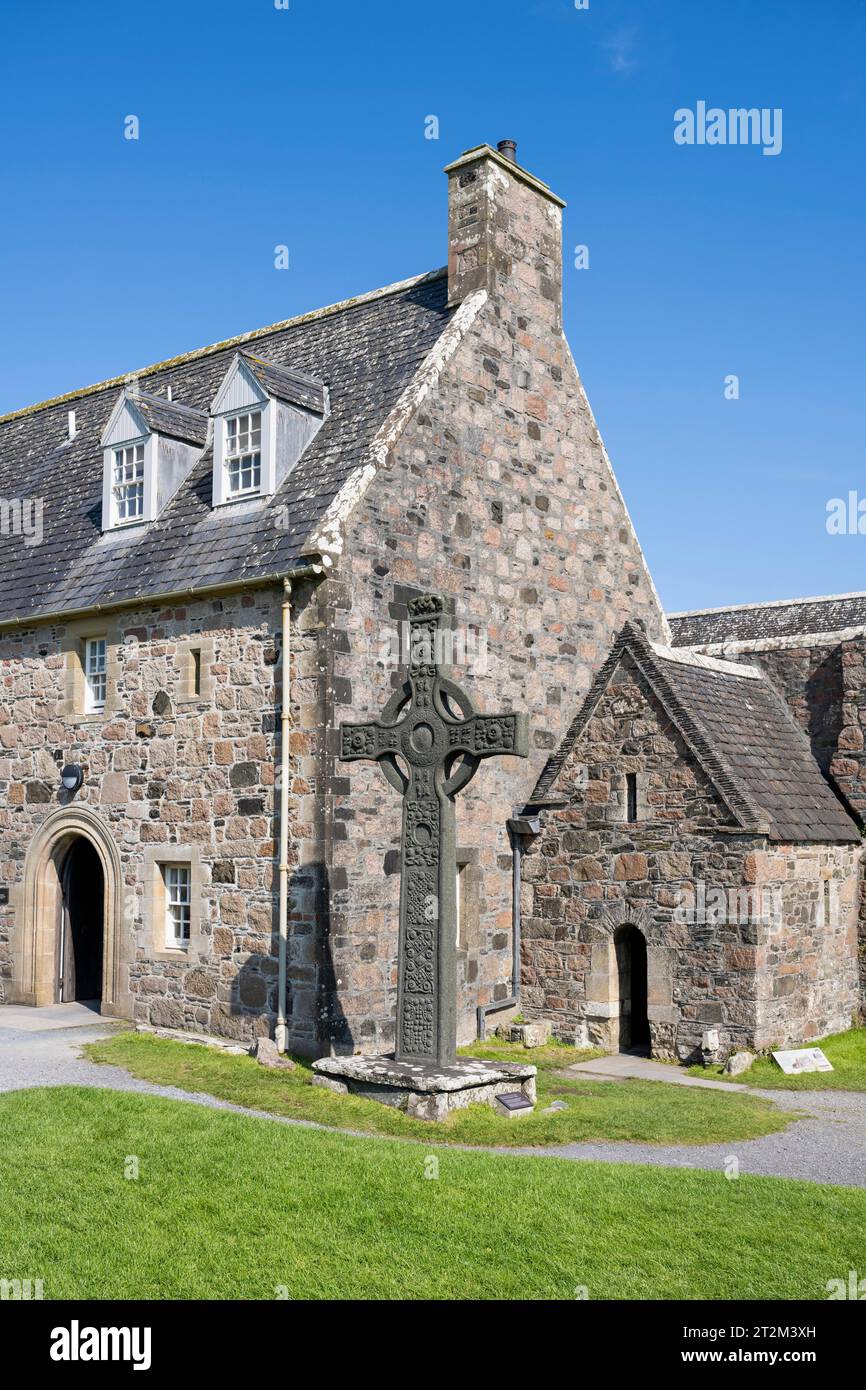 The Christian Iona Abbey, pilgrimage destination, Iona Monastery with ...