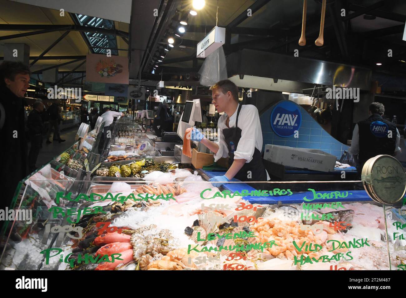 Copenhagen, Denmark /20 October. 2023/Sea food or fish shops in ...