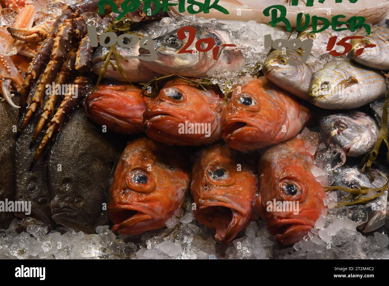 Copenhagen, Denmark /20 October. 2023/Sea food or fish shops in ...