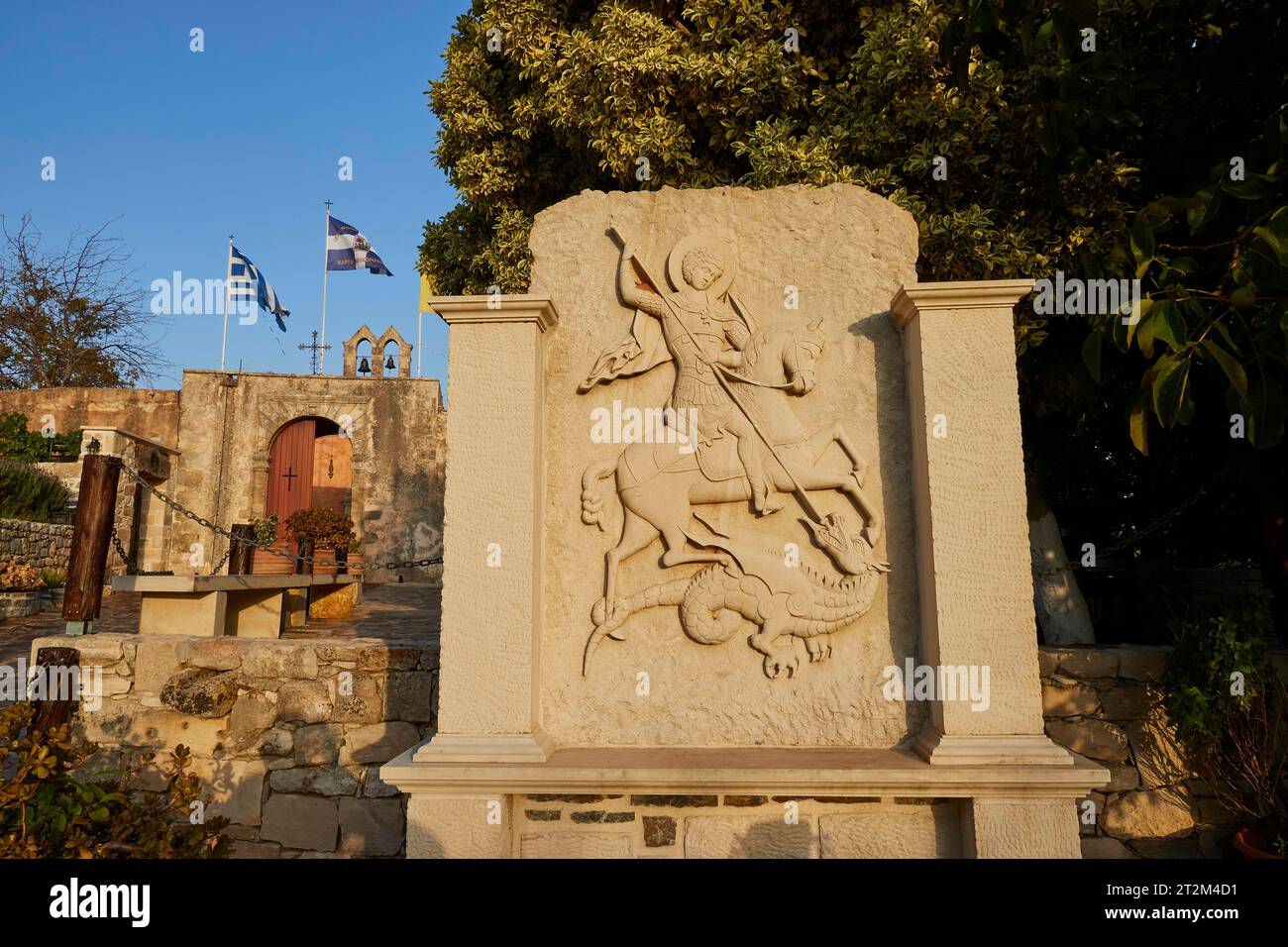 Agios Georgios, Orthodox Monastery, Sculpture, George the Dragonslayer ...