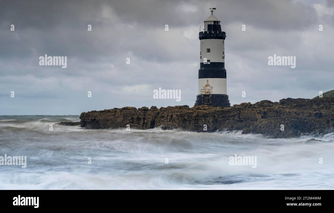 Trwyn Du Lighthouse at Penmon Point, Anglesey, Wales, United Kingdom ...