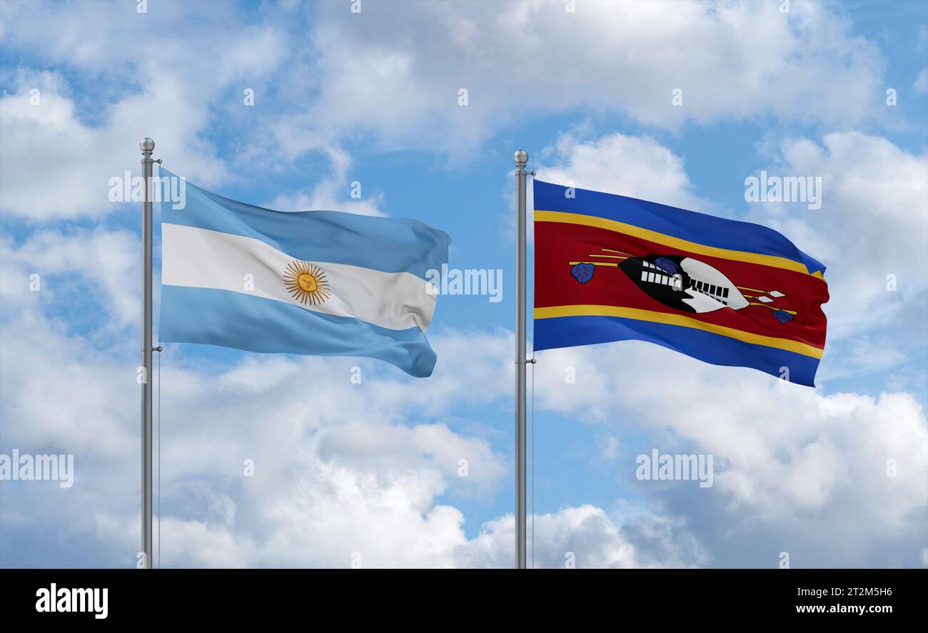 Argentina eswatini flags 3d hi-res stock photography and images - Alamy