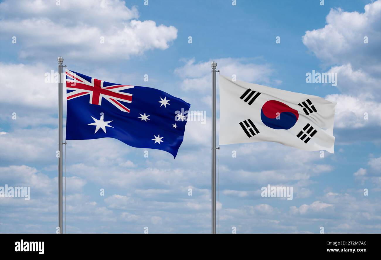 Australia south korea flag hi-res stock photography and images - Alamy