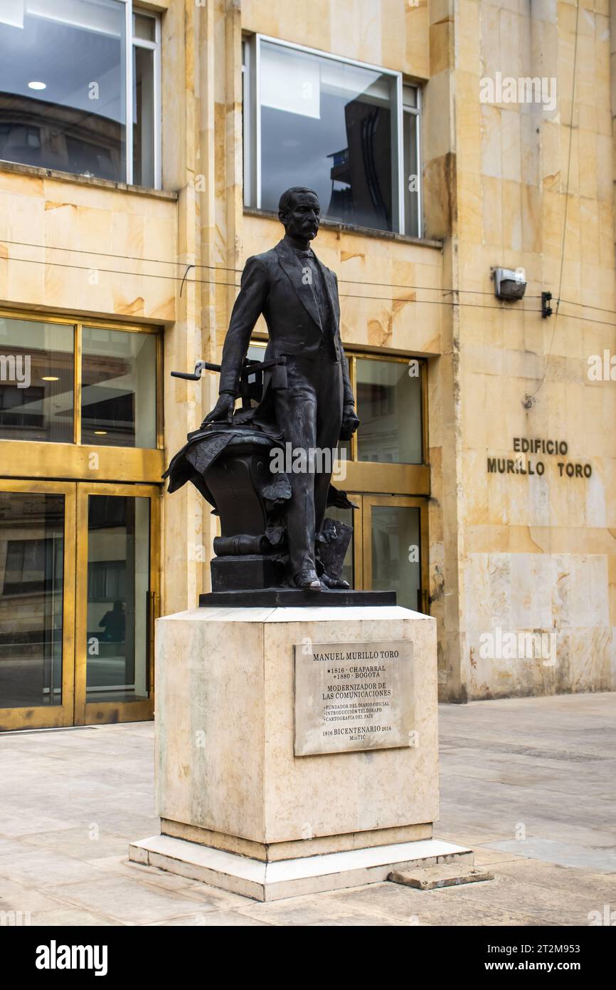 Bogota, Colombia - 19 October 2023. Monument to the former Colombian ...