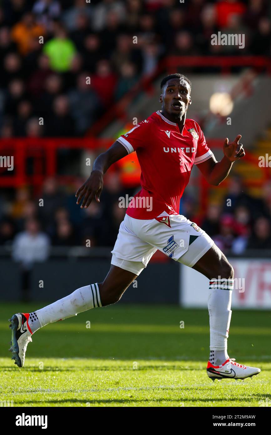 Wrexham's Aaron Hayden during the Sky Bet League Two match at The ...