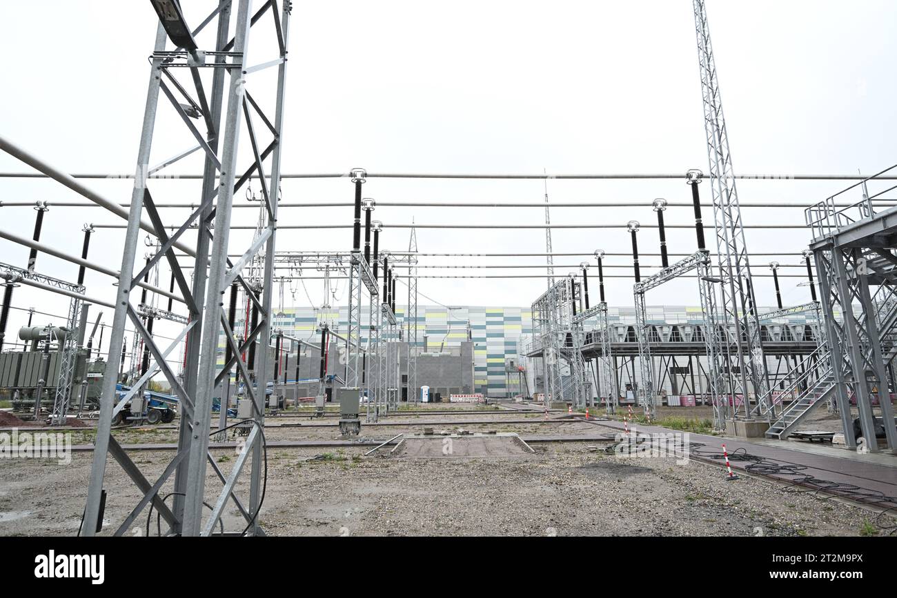 Philippsburg, Germany. 20th Oct, 2023. View of the construction site ...