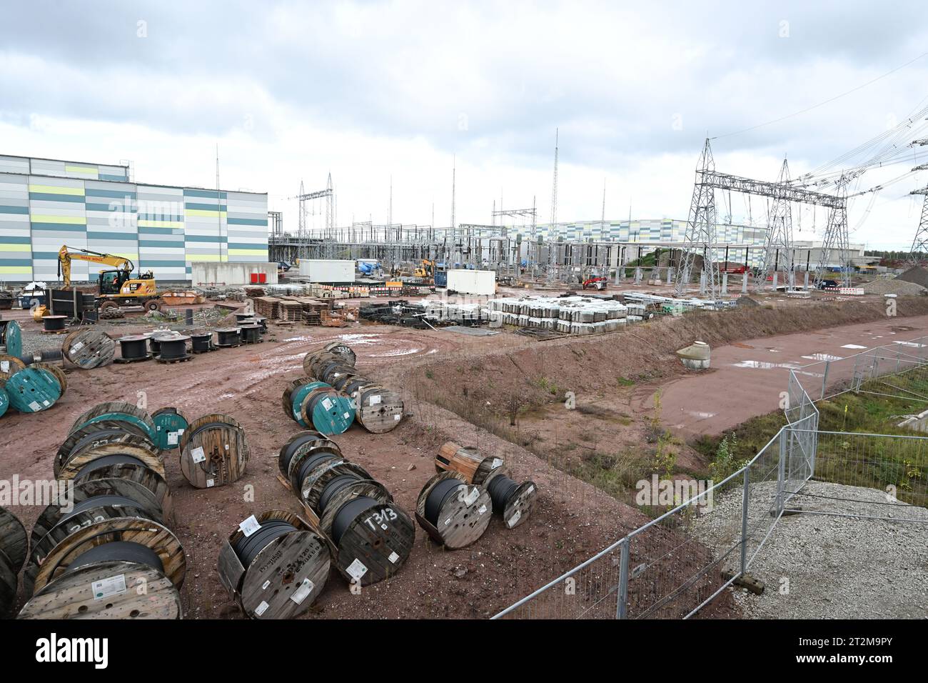 Philippsburg, Germany. 20th Oct, 2023. View of the construction site ...