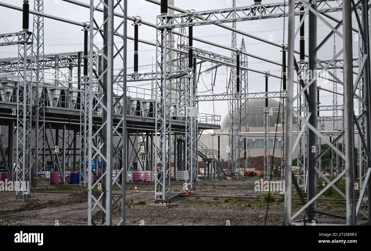 Philippsburg, Germany. 20th Oct, 2023. View of the construction site ...