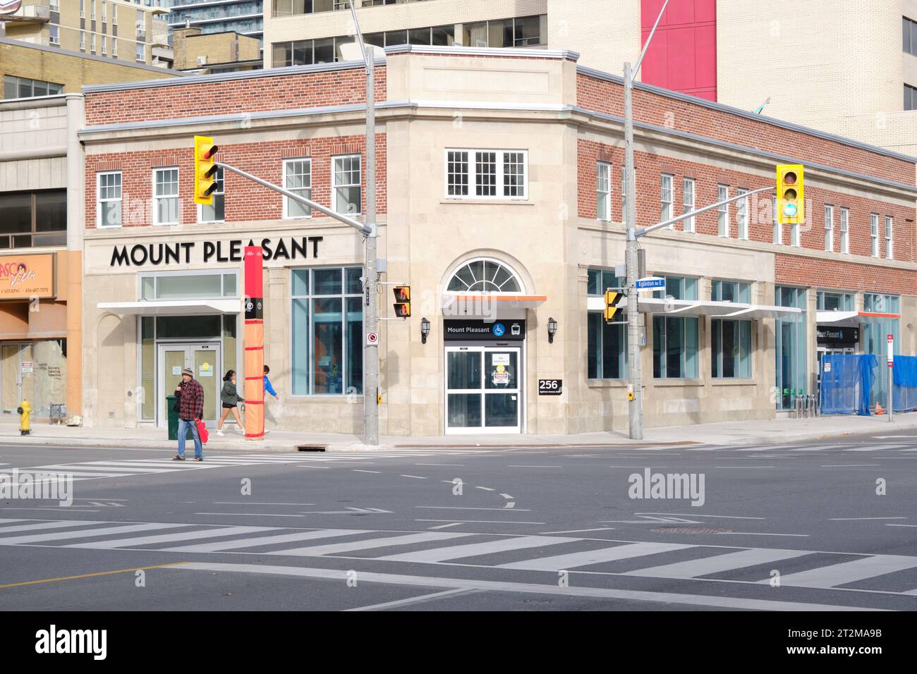 Entrance under construction of the new Mount Pleasant Station on the ... Entrance under construction of the new Mount Pleasant Station on the ...
