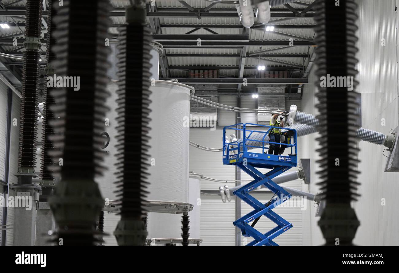 Philippsburg, Germany. 20th Oct, 2023. View of the construction site ...
